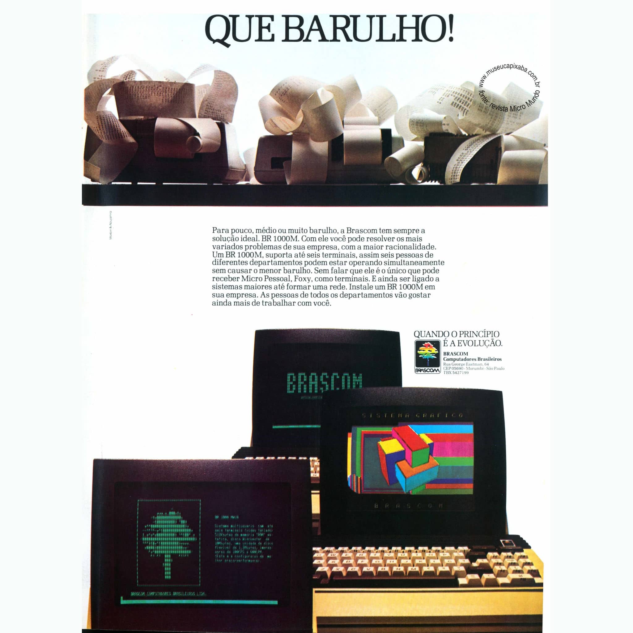 Brascom BR-1000M – Revista Micromundo – 1984 – Anúncios Antigos – MCC ...