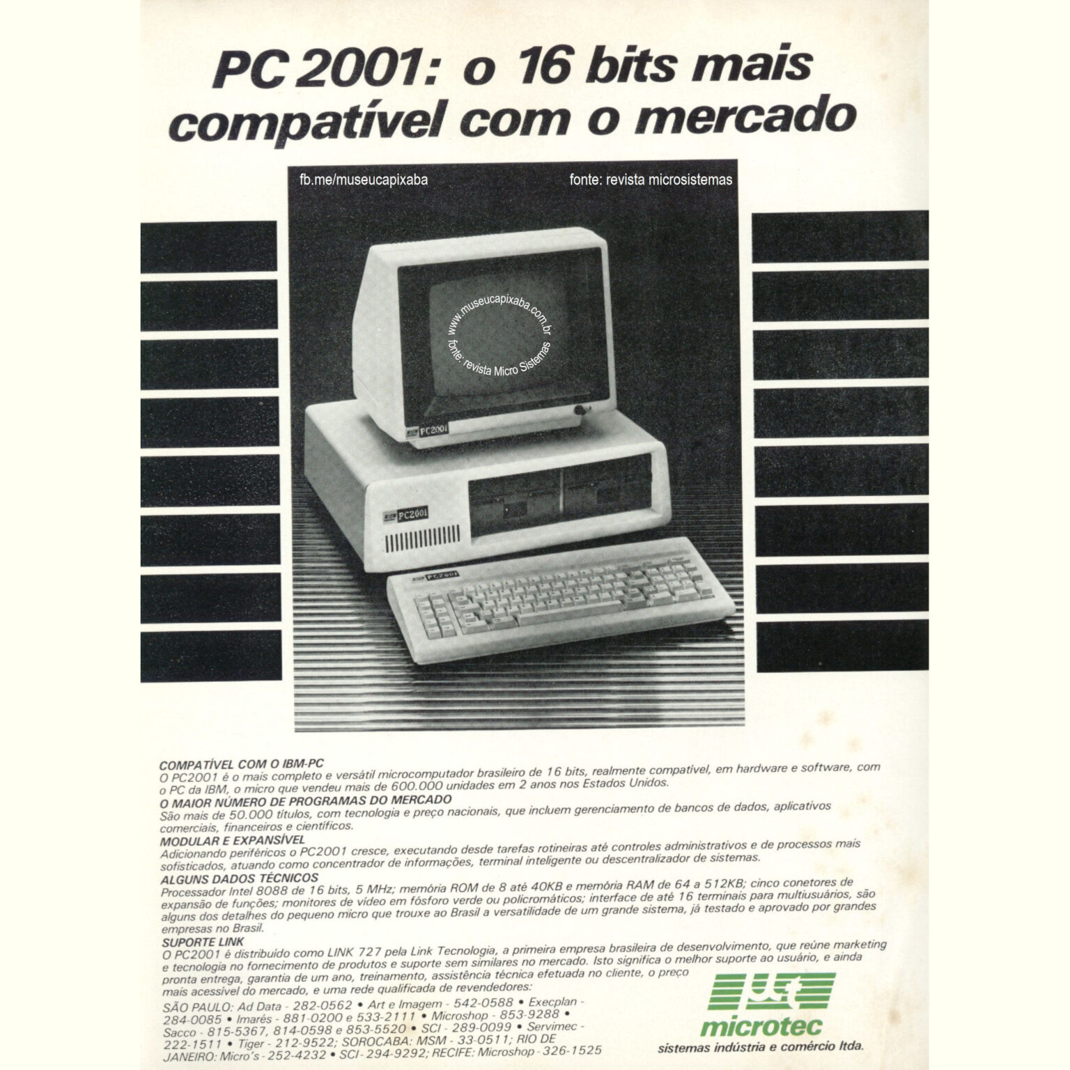 Microtec PC2001 – Revista Microsistemas – Anúncios Antigos – MCC ...
