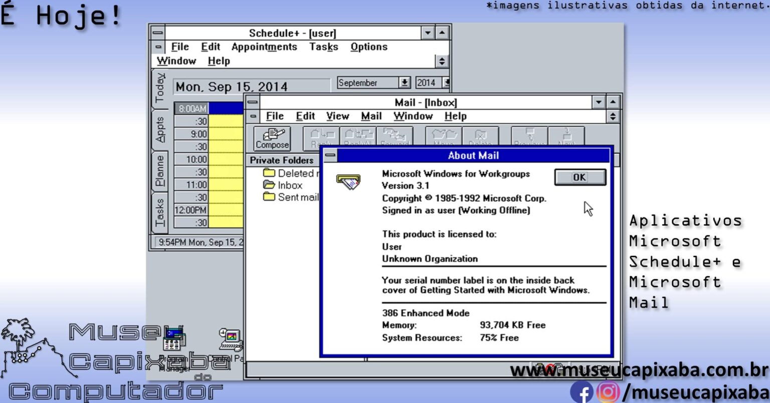 O sistema Microsoft Windows for Workgroups 3.1 de 1992 – MCC - Museu ...