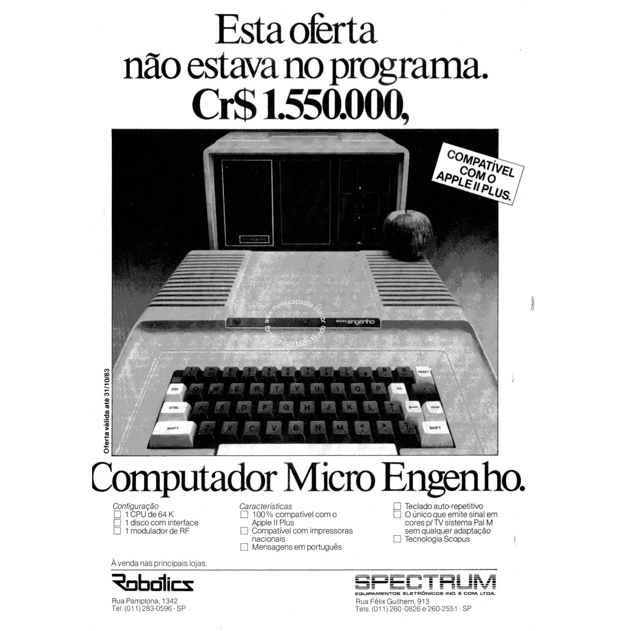 Spectrum Micro Engenho I “Robotics” – Revista Micromundo – 1983 ...