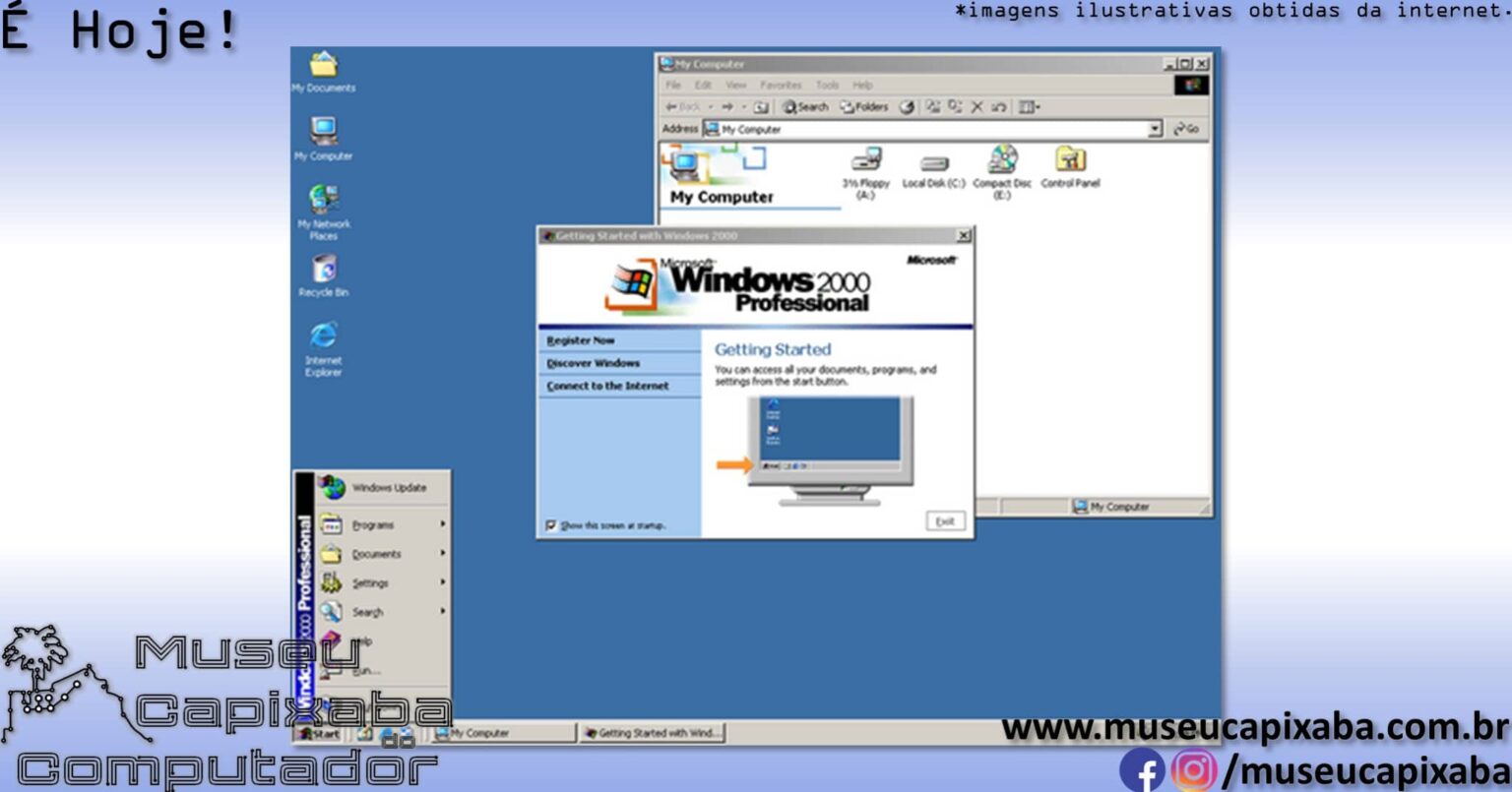 O sistema operacional Microsoft Windows 2000 de 2000 – MCC - Museu ...