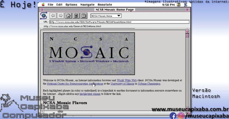 O navegador NCSA Mosaic de 1993 – MCC - Museu Capixaba do Computador