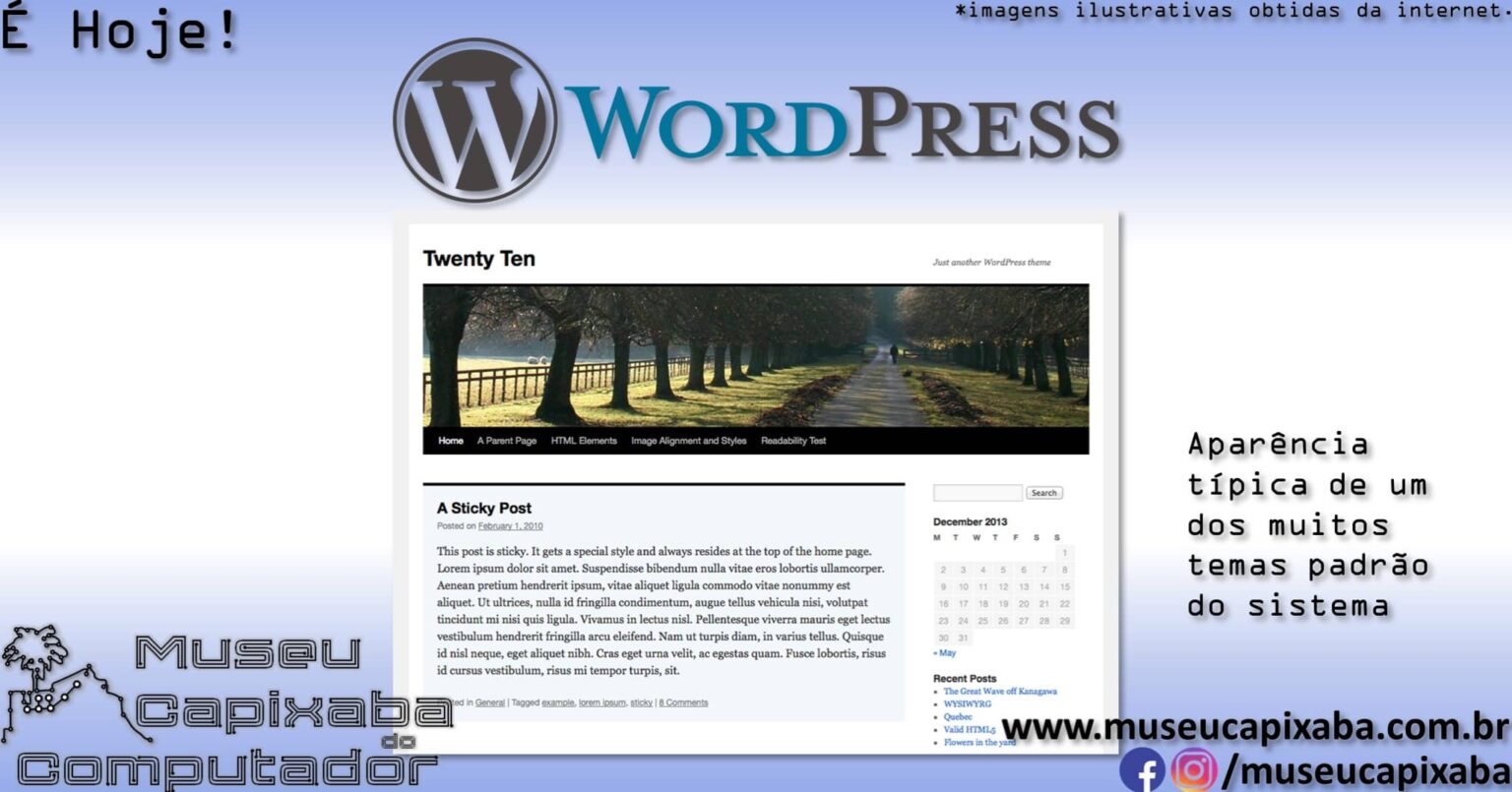 O sistema WordPress de 2003 – MCC - Museu Capixaba do Computador