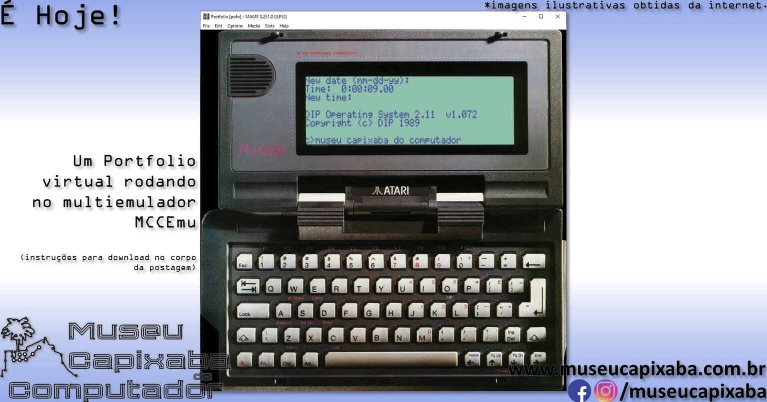 O palmtop Atari Portfolio de 1989 – MCC - Museu Capixaba do Computador