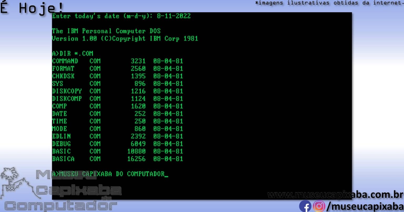 O sistema operacional IBM PC-DOS de 1981 – MCC - Museu Capixaba do ...