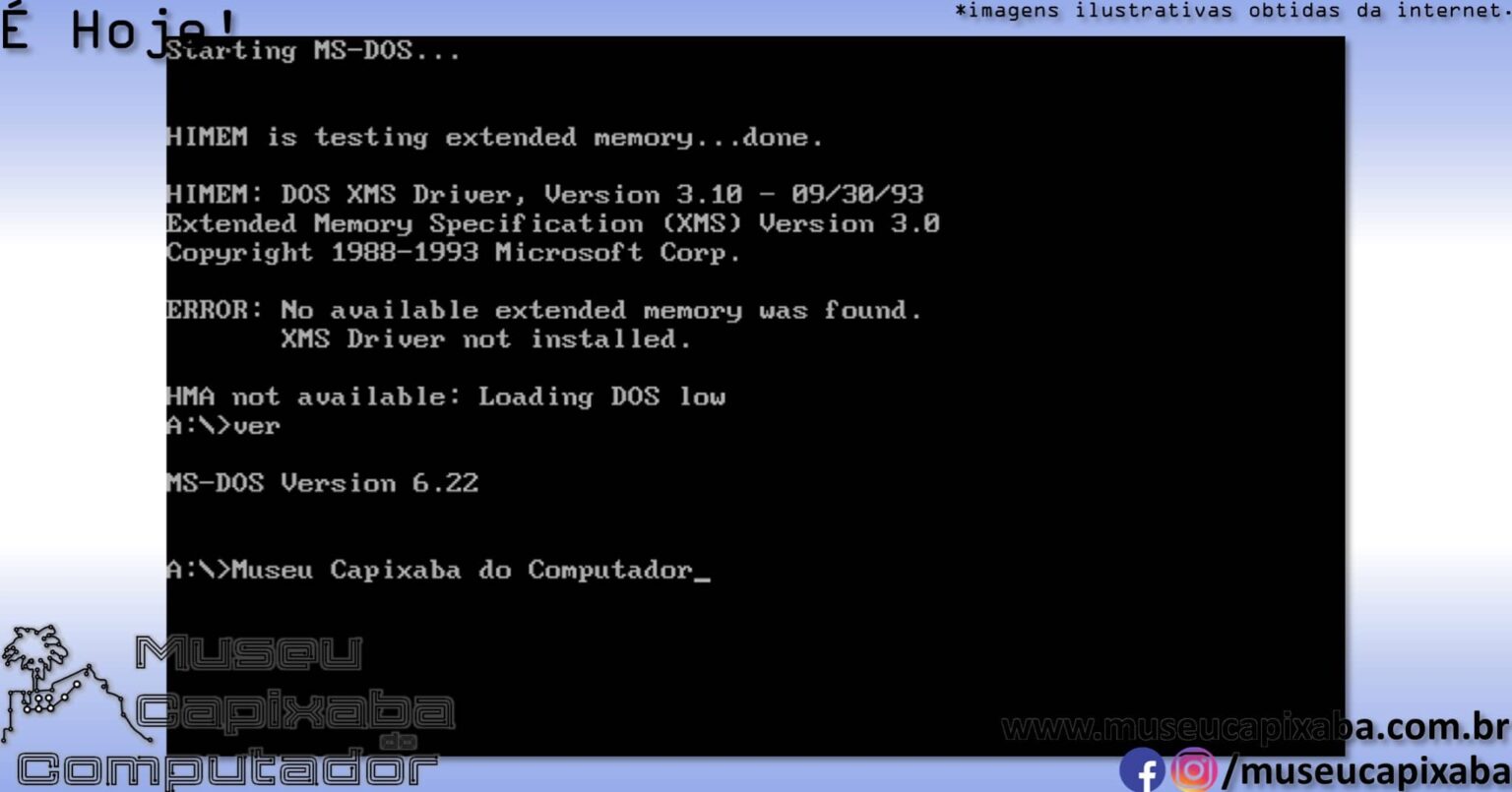 O sistema operacional Microsoft MS-DOS 6.22 de 1994 – MCC - Museu Capixaba do Computador