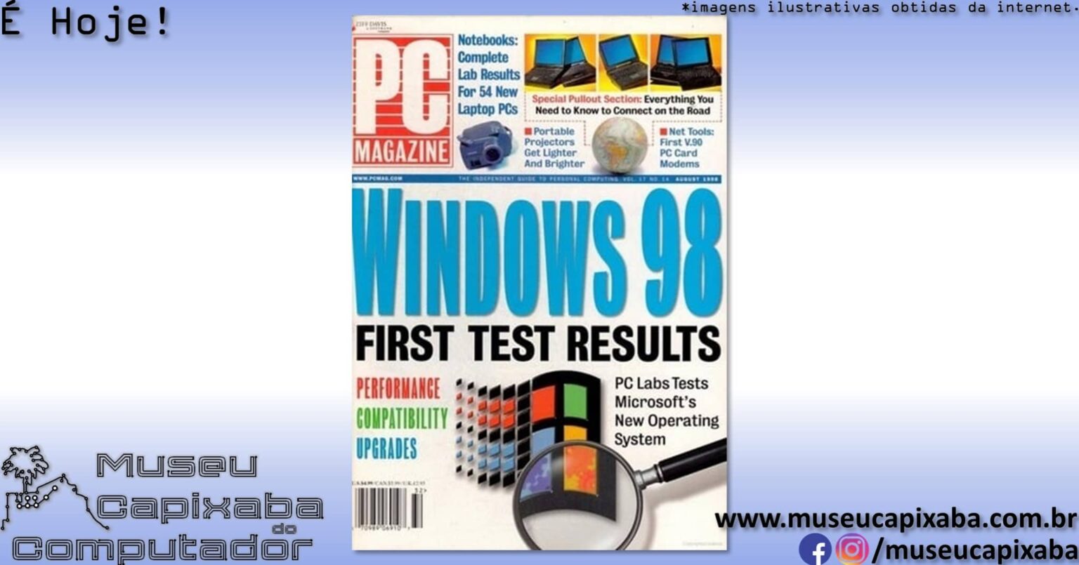 O sistema operacional Microsoft Windows 98 de 1998 – MCC - Museu ...