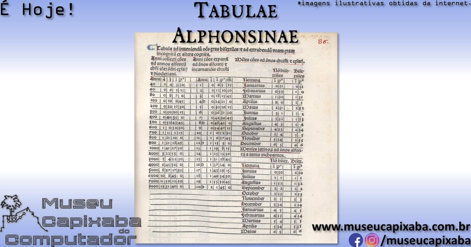 As Tabulae Alphonsinae de 1483 – MCC - Museu Capixaba do Computador