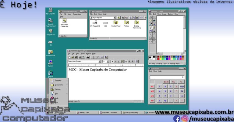 O sistema operacional Microsoft Windows 95 de 1995 – MCC - Museu ...