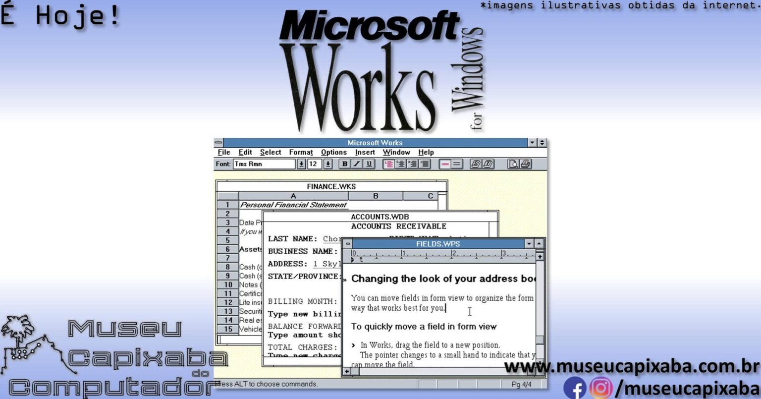 O aplicativo Microsoft Works de 1986 – MCC - Museu Capixaba do Computador