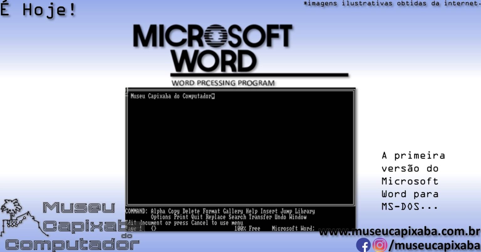O editor de textos Microsoft Word 1.0 de 1983 – MCC - Museu Capixaba do Computador