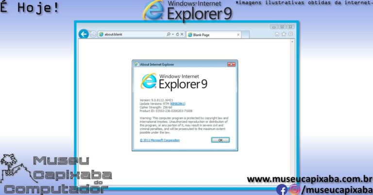 O navegador Microsoft Internet Explorer de 1995 – MCC - Museu Capixaba ...