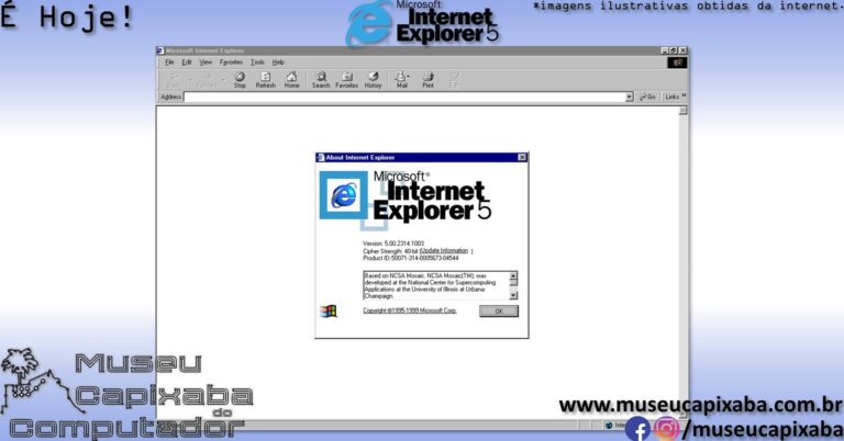 O navegador Microsoft Internet Explorer de 1995 – MCC - Museu Capixaba ...