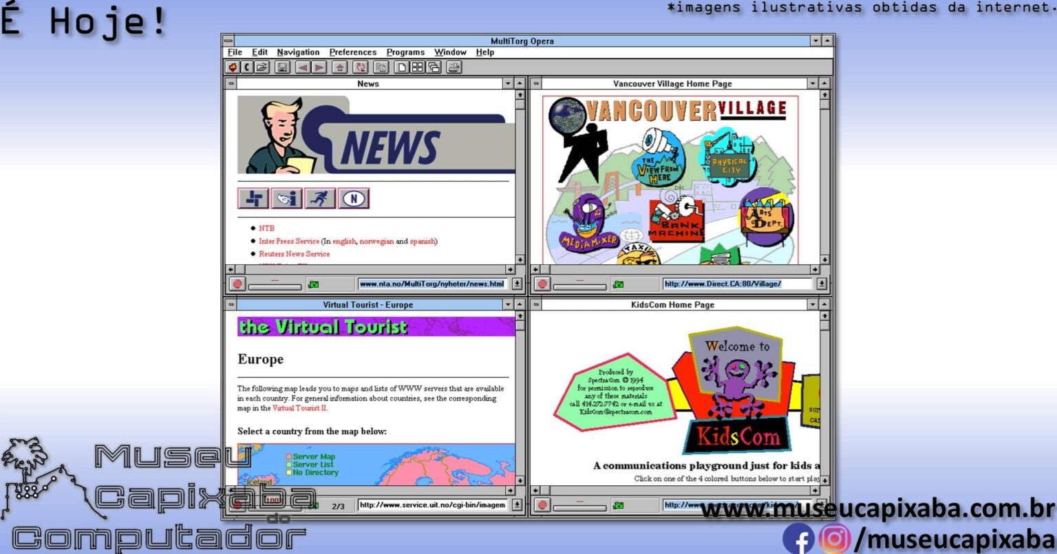 O navegador Opera de 1995 – MCC - Museu Capixaba do Computador
