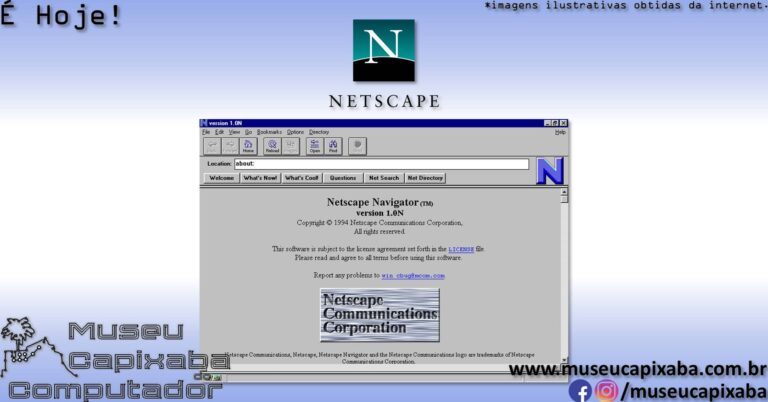 O navegador web Netscape Navigator de 1994 – MCC - Museu Capixaba do ...